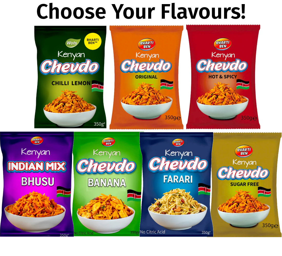 3 x BhartiBen Kenyan Chevdo Packets | Your Choice Of Flavours – East ...