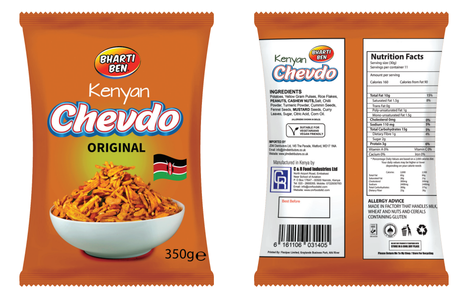 Wots Kenyan Chevdo Original 350g | East African Foods Kenyan Snack